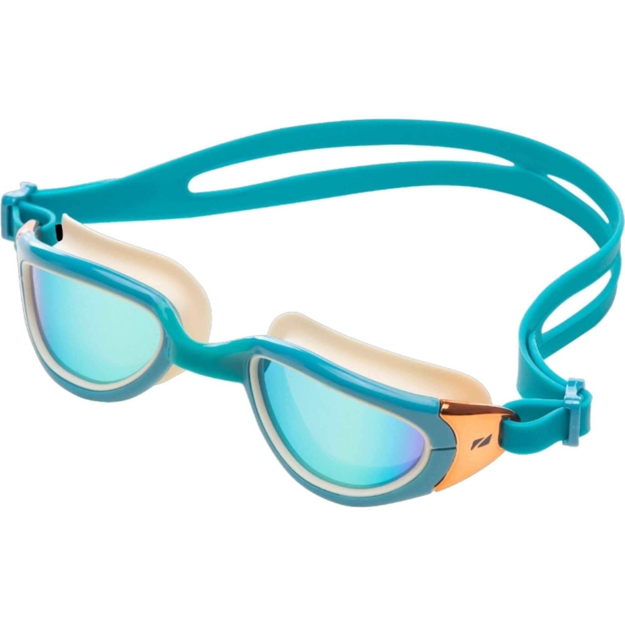 2024 Zone3 Attack Swim Goggles SA18GO - Teal / Cream / Copper | Wetsuit Outlet